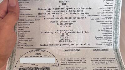 I renewed my vehicle licence disc on WhatsApp and online. This was my ...